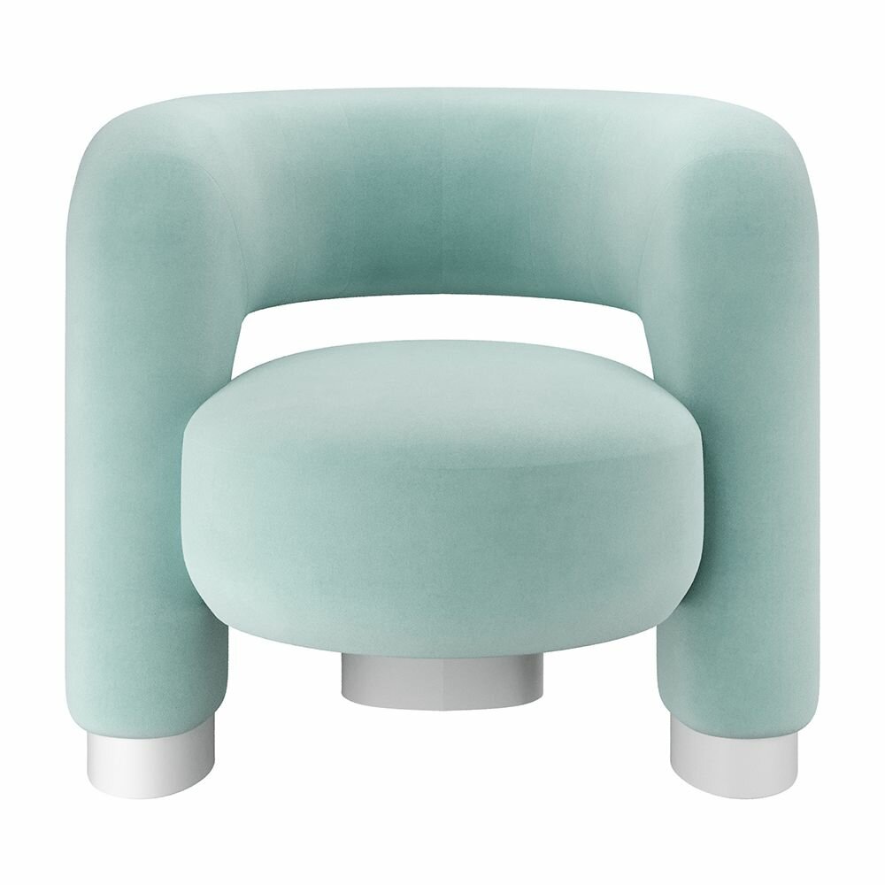 Кресло PECOLA, 820х800х740, белый голубой