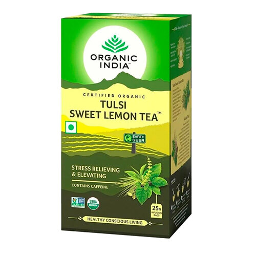 Чай Тулси Лимон Органик Индия / Tea Tulsi Sweet Lemon Organic India 25 пак