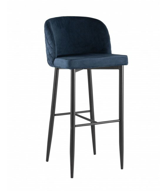 Стул барный Искья велюр сине-зеленый