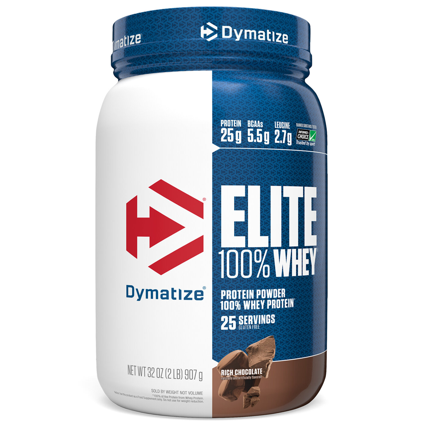 Сывороточный протеин Диматайз Элит 100% Вей 907 гр Насыщенный Шоколад / Dymatize Elite Whey