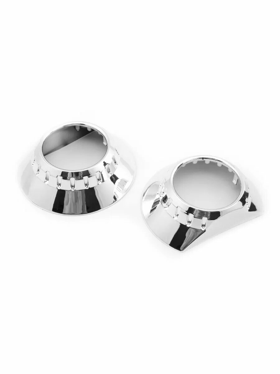 Маски для Bi-LED линз 3", хром, компл. 2шт.