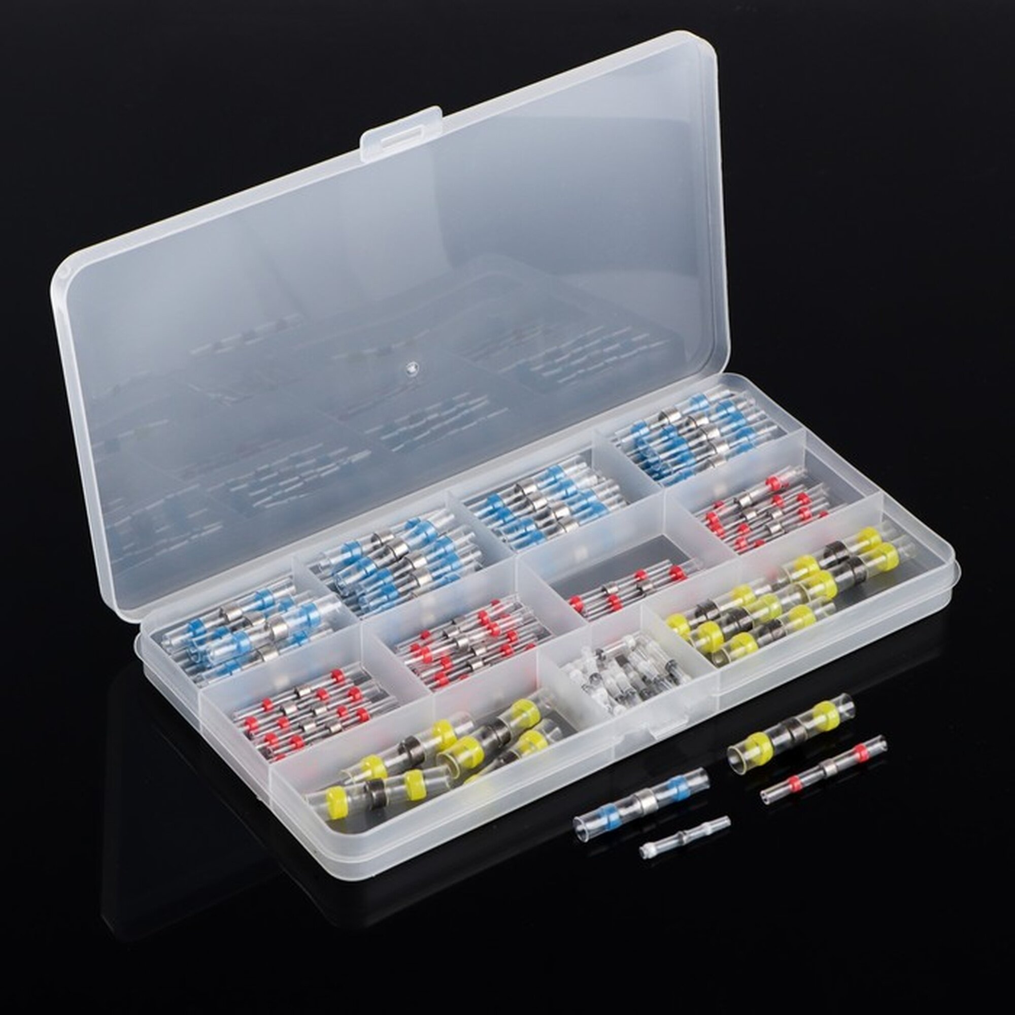 Трубка термоусадочная Сима-ленд, полиолефин, набор 100 штук, в кейсе