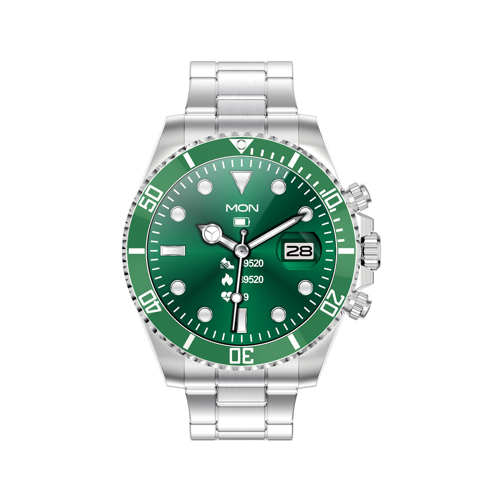 Смарт часы, мужские, премиальные зеленые часы-призраки