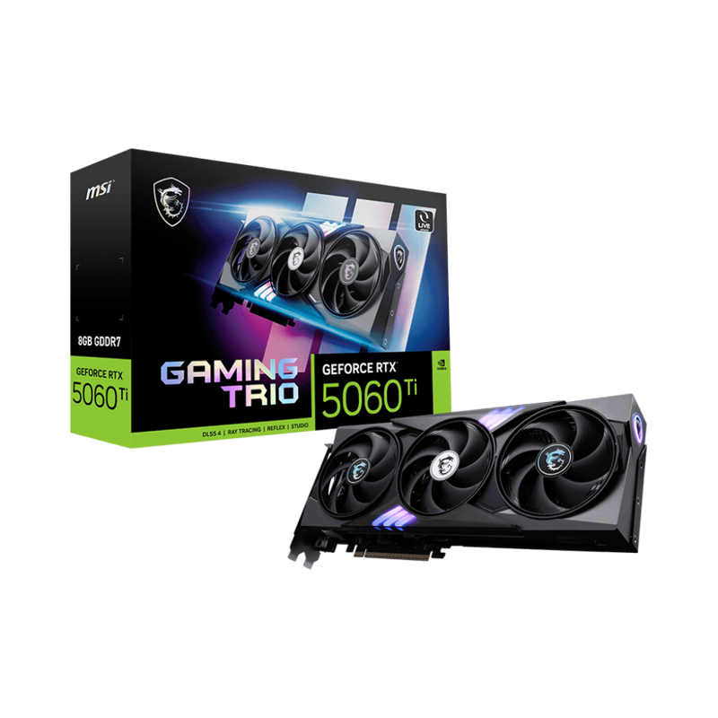 Видеокарта MSI GeForce RTX 5060 Ti 8G GAMING TRIO