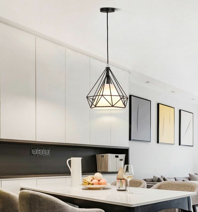 Люстра, E27 Столовая лампа кровать люстра современный простой стол столовая лампа бар