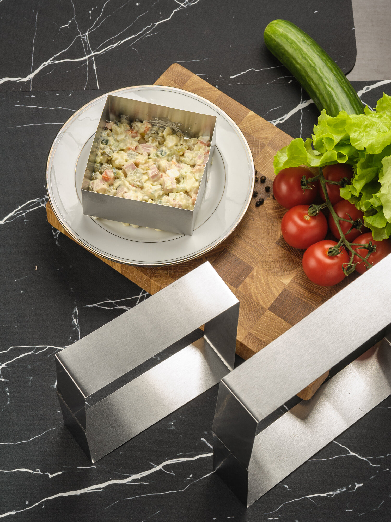 Набор квадратных форм для выпечки, 3шт / Форма выкладки салатов, запекания нарезки коржей