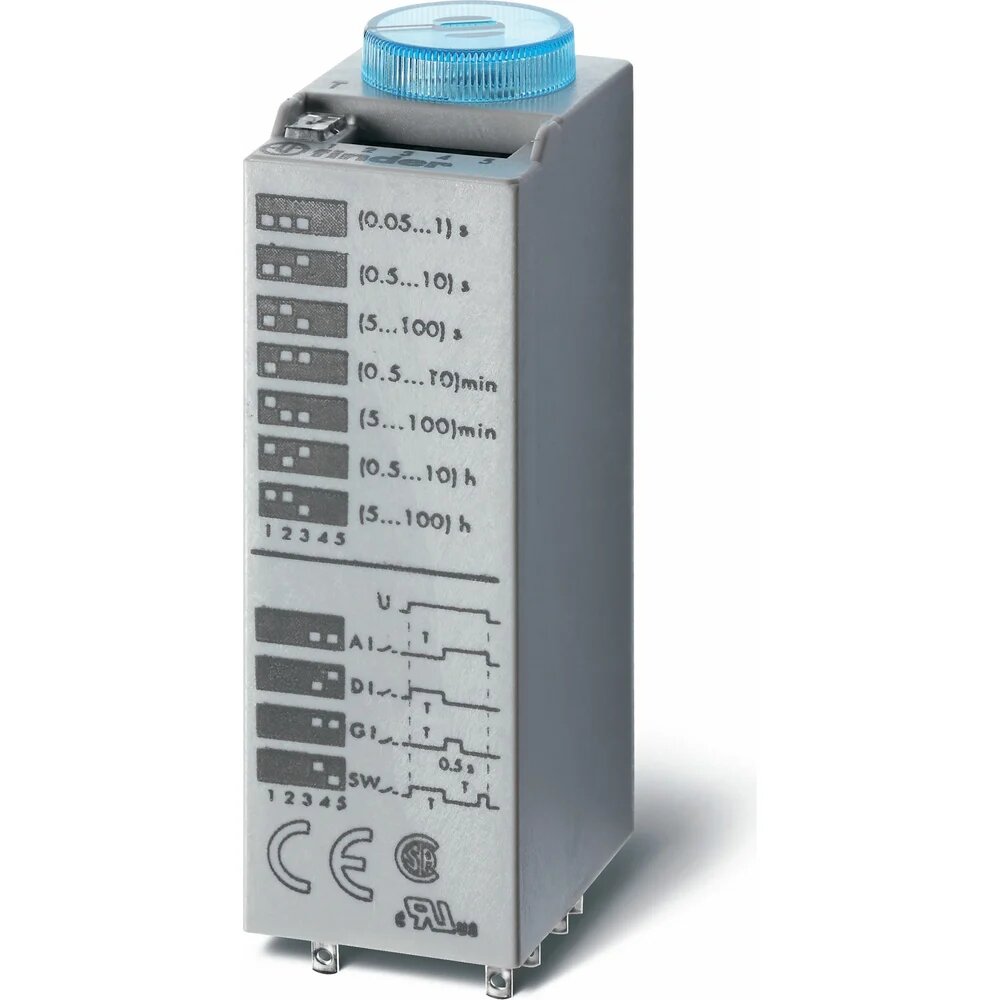 Finder, Миниатюрное съемное реле времени; функц: Ai, Di, gi, sW; 4 CO конт. 7а ; 240в, 850482400000