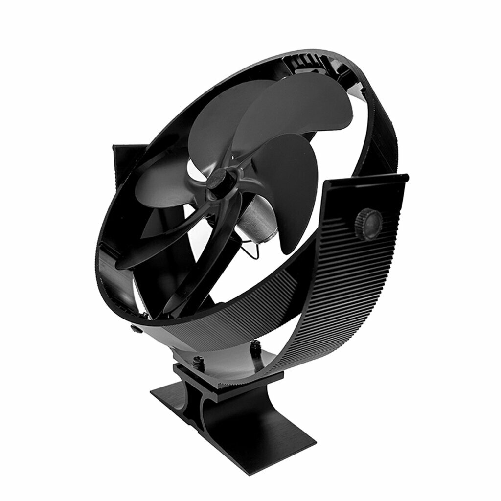 Эффективный вентилятор распределения тепла, 6-лопастной вентилятор для печей с тепловыделением и крышкой, экономящий топливо, сохраняющий тепло, тихая работа