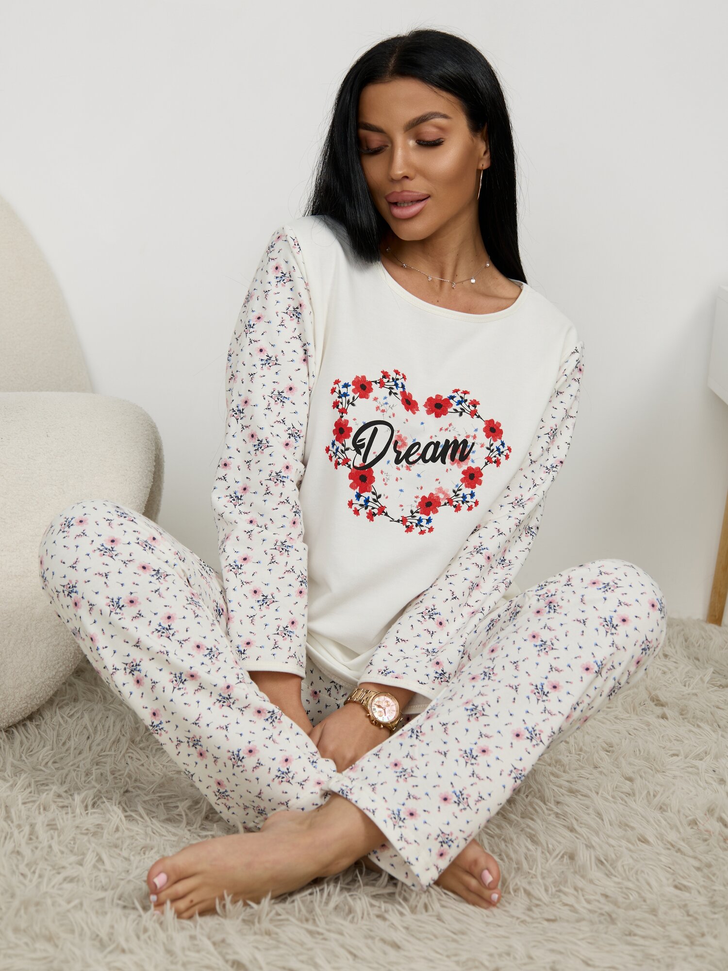 Пижама женская теплая с начесом