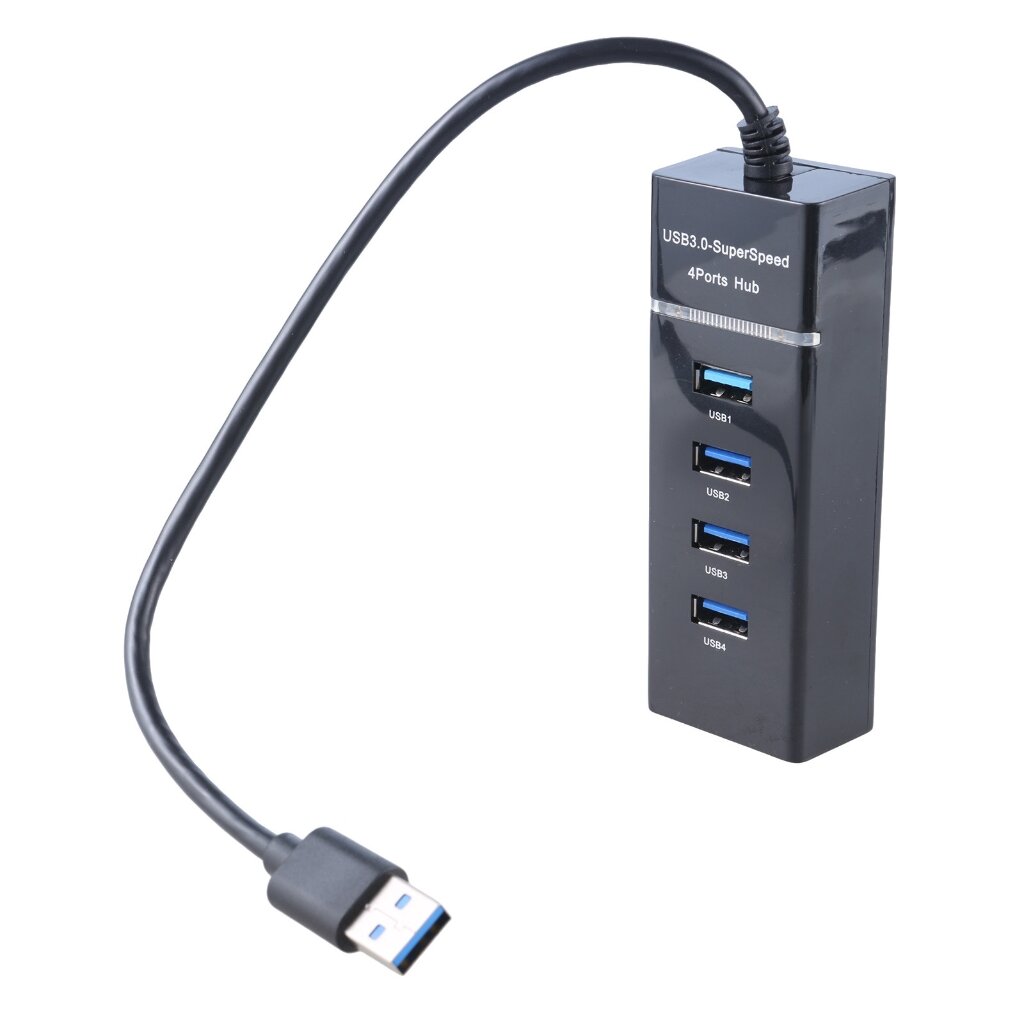 Компактный 4-Портовый Концентратор USB3.0 Для Высокоскоростной Передачи Данных для ПК, Аксессуаров Для Ноутбуков