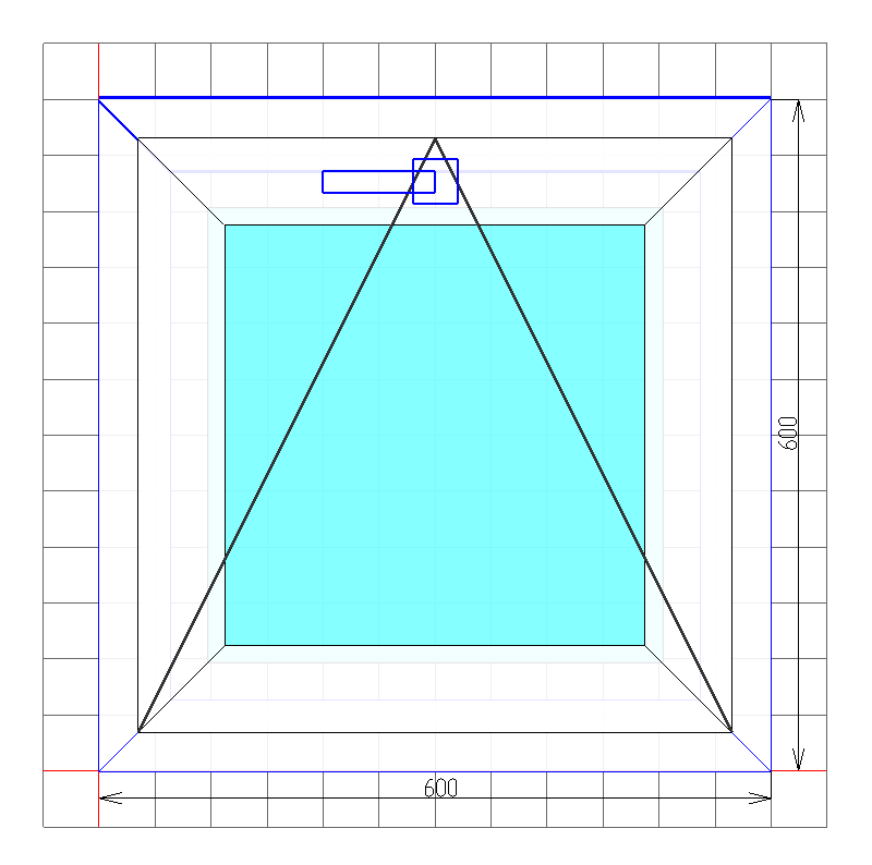 Окно ПВХ Neoprowin, 58мм, одностворчатое, стеклопакет 24мм, белое, 60х60