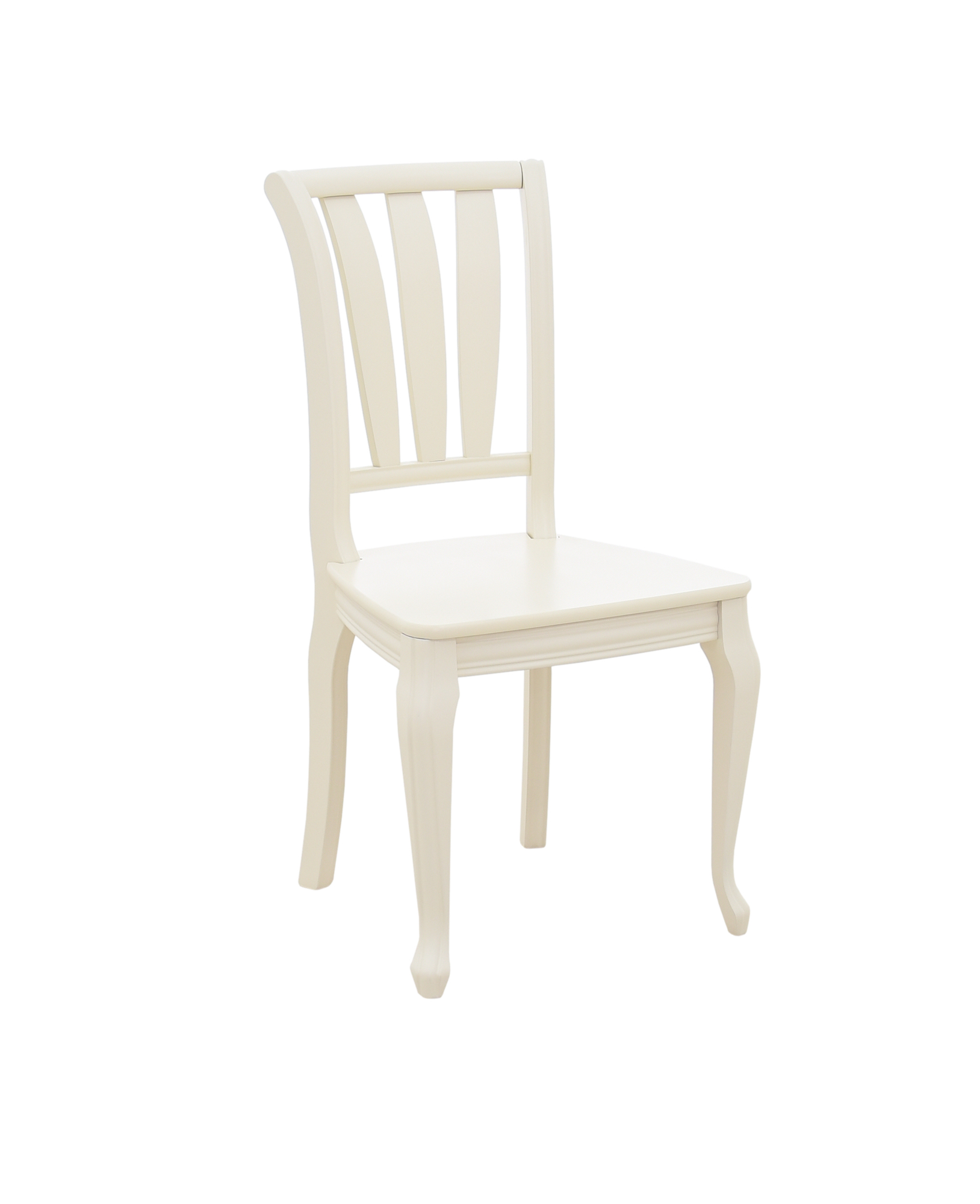 Стул Аврора Кабриоль, массив дерева, кухонный, цвет белый / жемчужный