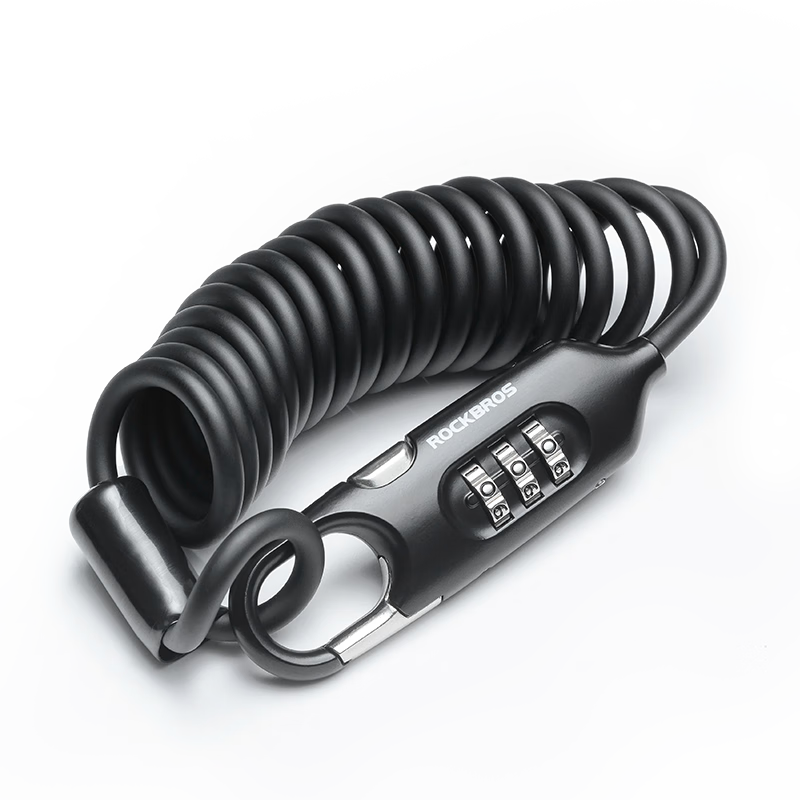 ROCKBROS Bike Lock Motorcycle Helmet Lock Electric Mountain Road Bike Password Portable Anti-theft Home Lock Black