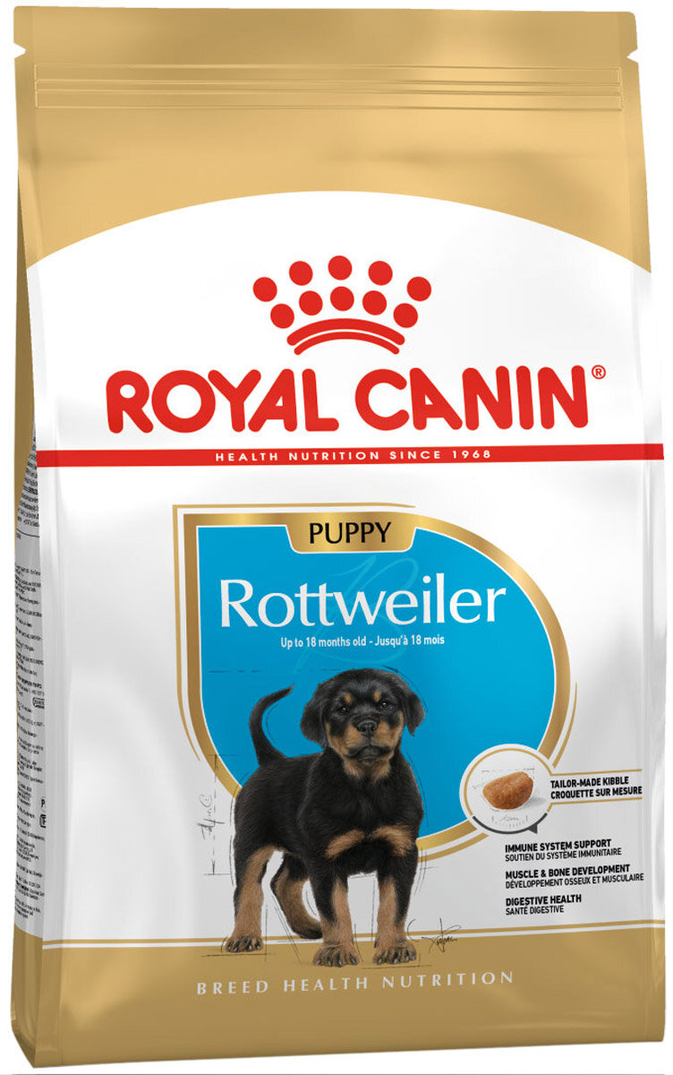 Корм сухой Royal Canin Rottweiler Puppy для щенков ротвейлер, 12 кг