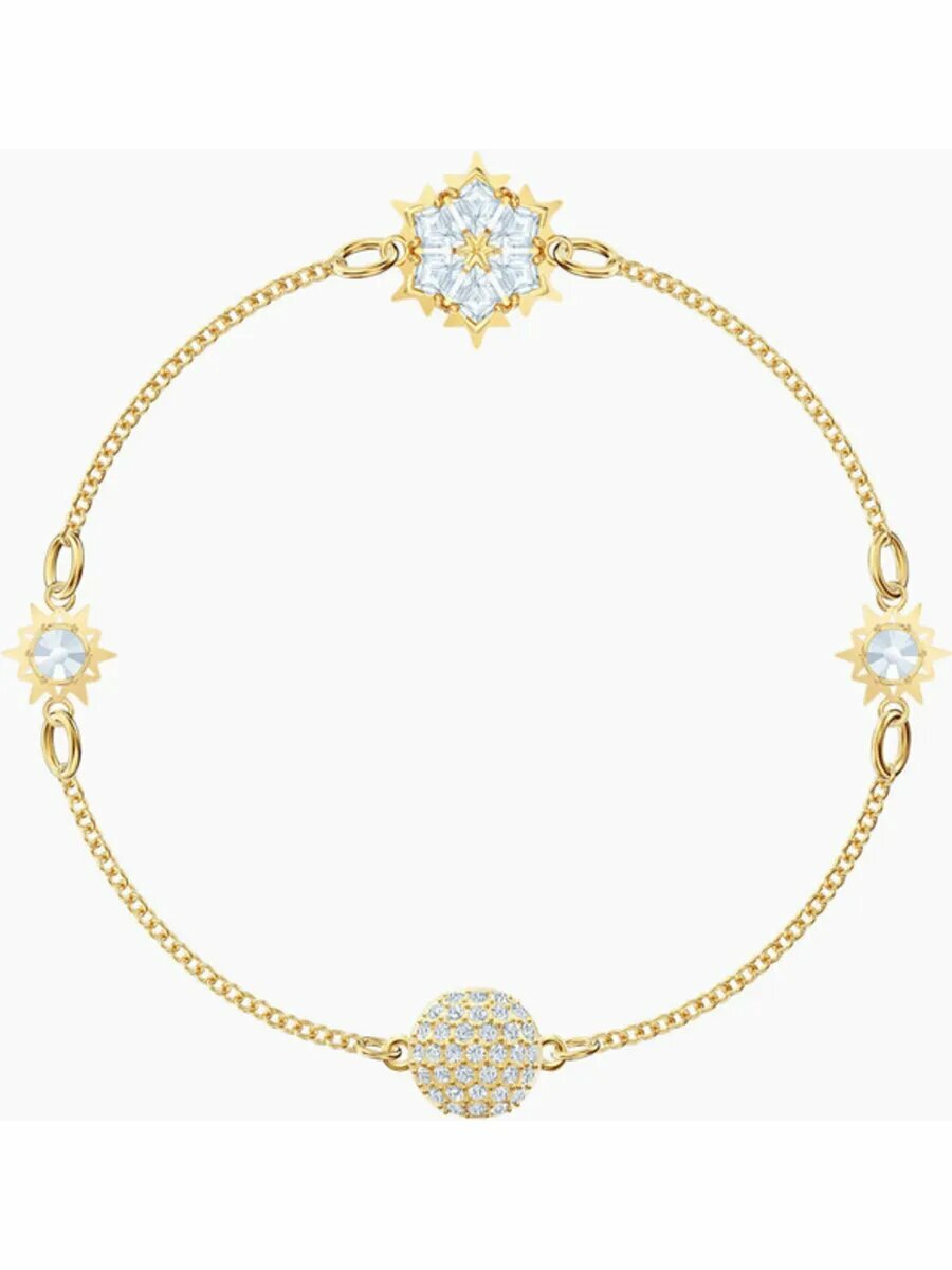 Браслет-цепочка, кристаллы Swarovski