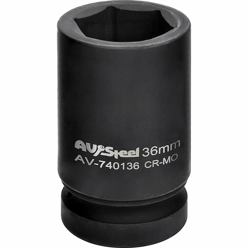 Головка ударная шестигранная удлиненная (36 мм; 1DR) AV Steel AV-740136
