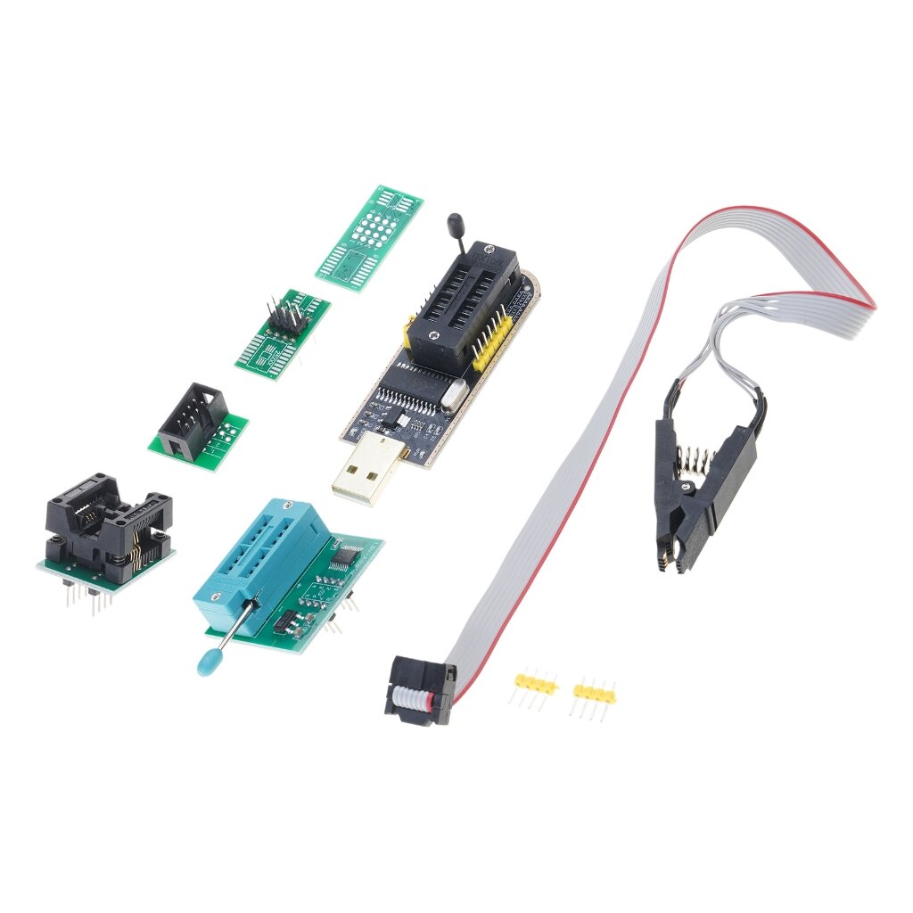 Инструмент программирования BIOS USB + SOIC8 SOP8 Test Clip CH341B для эффективной передачи данных и широкой совместимости чипов