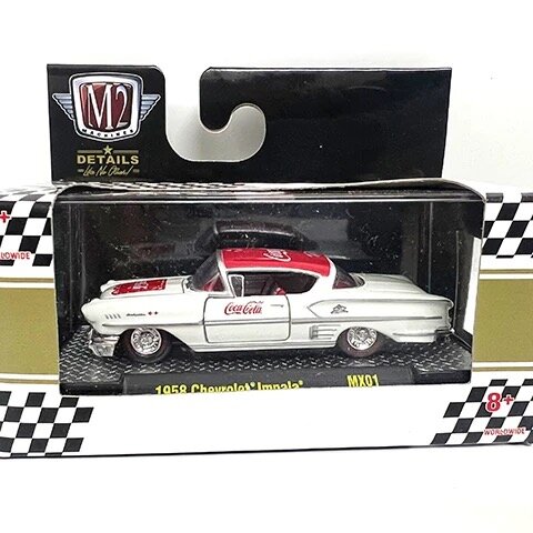 Машинка M2 Machines 1/64 1959 Cadillac Series 62 Coca cola Red Die-cast alloy car model collection display child gift