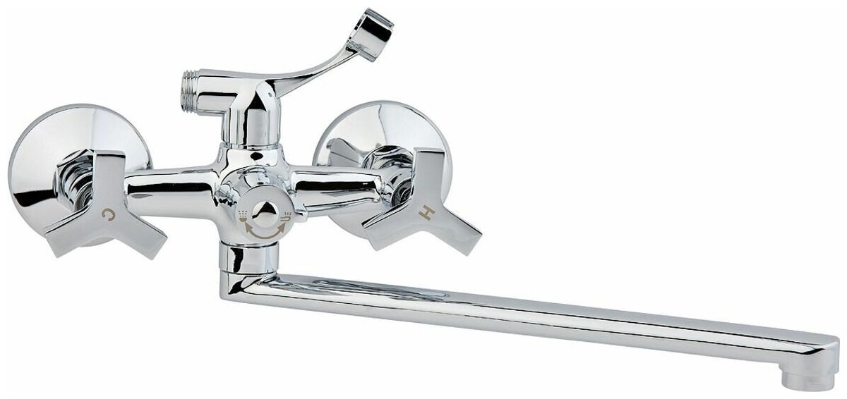 Смеситель Arco А2518, с L-изливом, хромированный, металлический