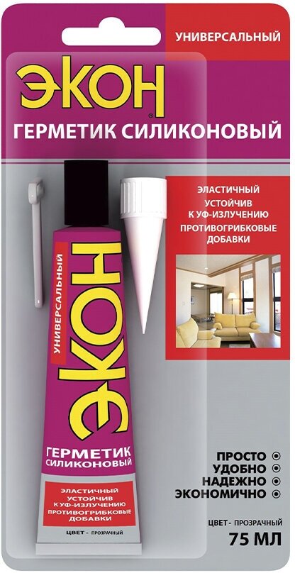 Герметик силиконовый универсальный прозрачный Henkel 75мл экон 617957