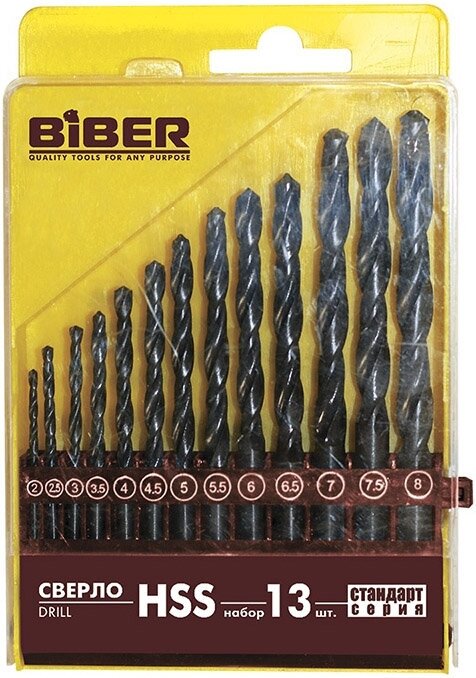 Бибер 74132 Набор сверл HSS (13шт) стандарт