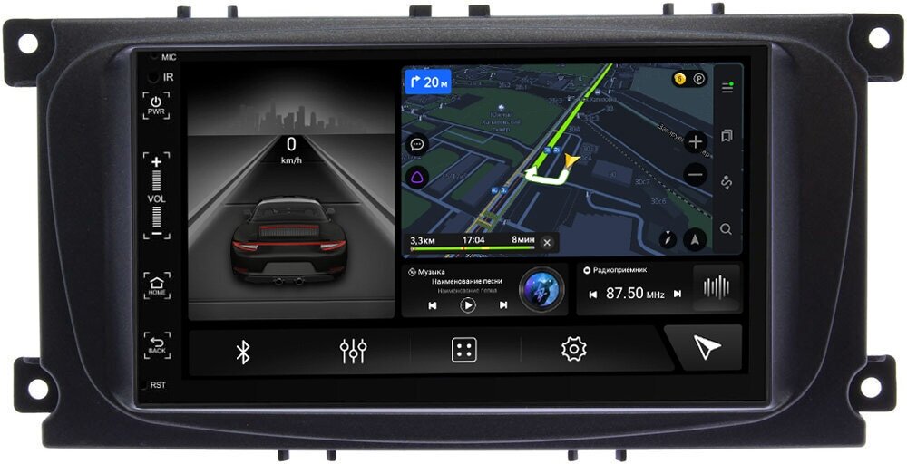 Штатная магнитола Ford Focus 2, C-MAX, Mondeo 4, S-MAX, Galaxy 2, Tourneo Connect 2006-2015 Canbox M-Line 5511-RP-FRCM-162 Android 10 (4G-SIM, 2/32, D