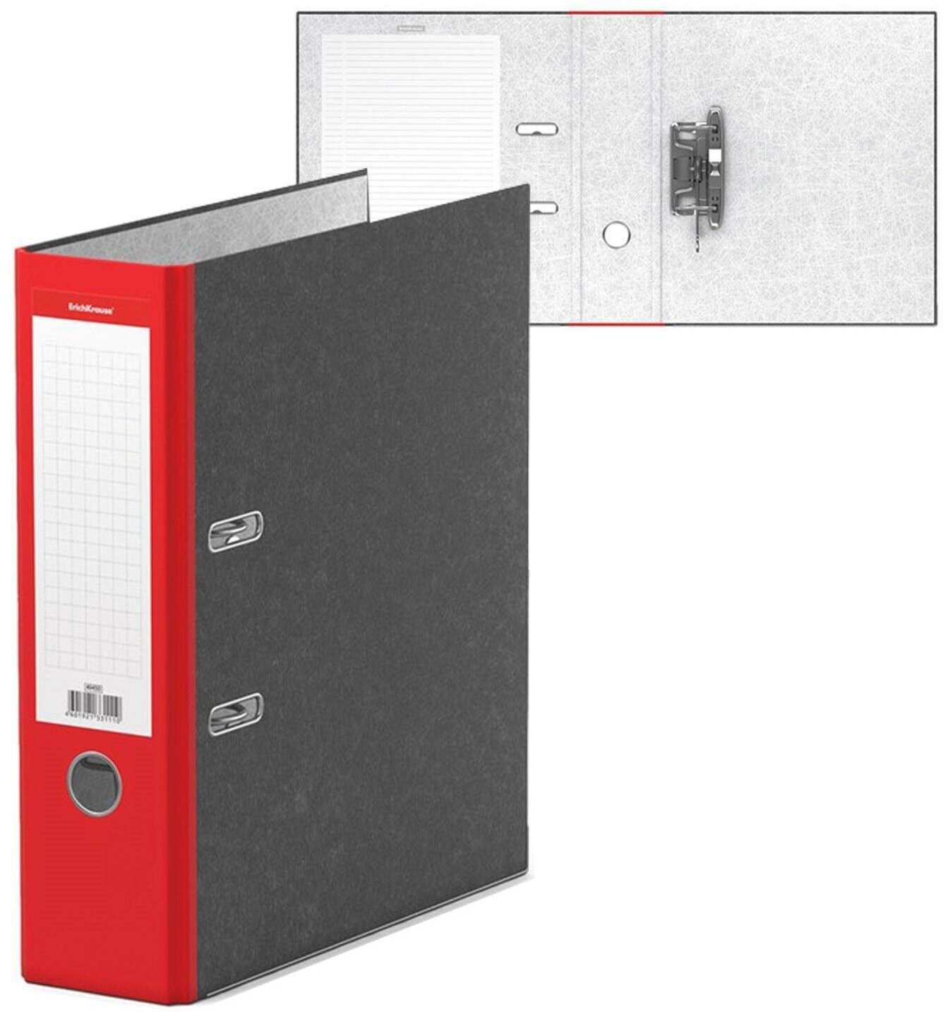 Папка–регистратор А4, 80 мм, ErichKrause Original, с арочным механизмом, красная