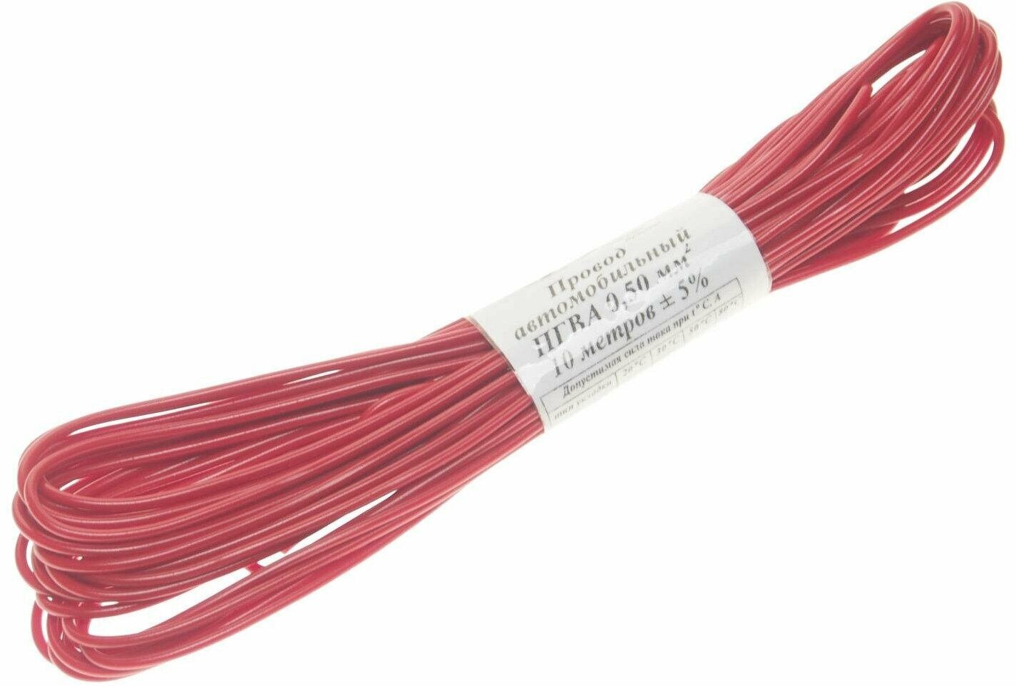 Провод монтажный ПГВА 10м ( 0.5 кв. мм) красный аэнк