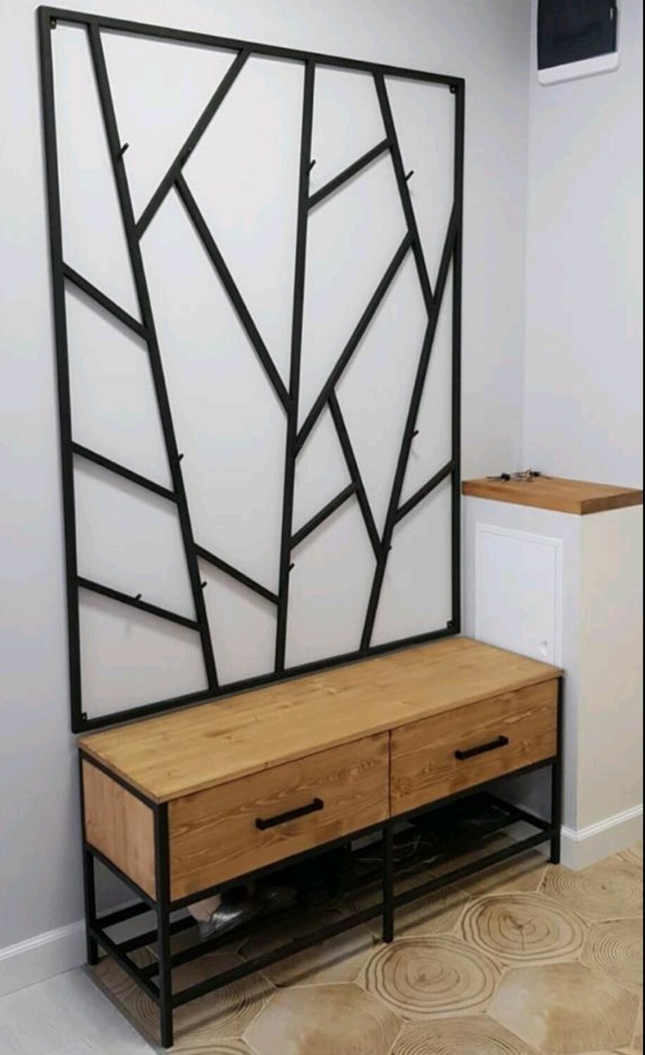 Гардеробная "EasyLOFT" в стиле лофт, для дома и дачи, в прихожую, 120х40х200 см.