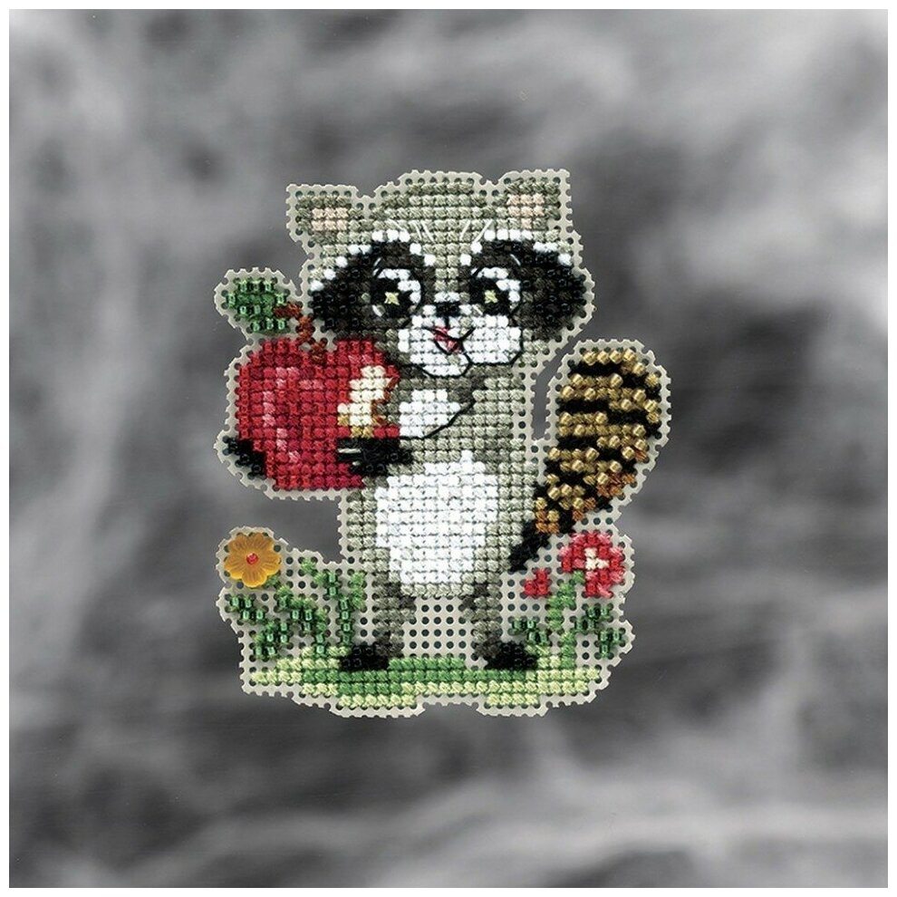 Набор для вышивания Mill Hill #MH182122 Rosie Raccoon (Енот Роззи), Счетный крест, 6.35 x 7.6 см