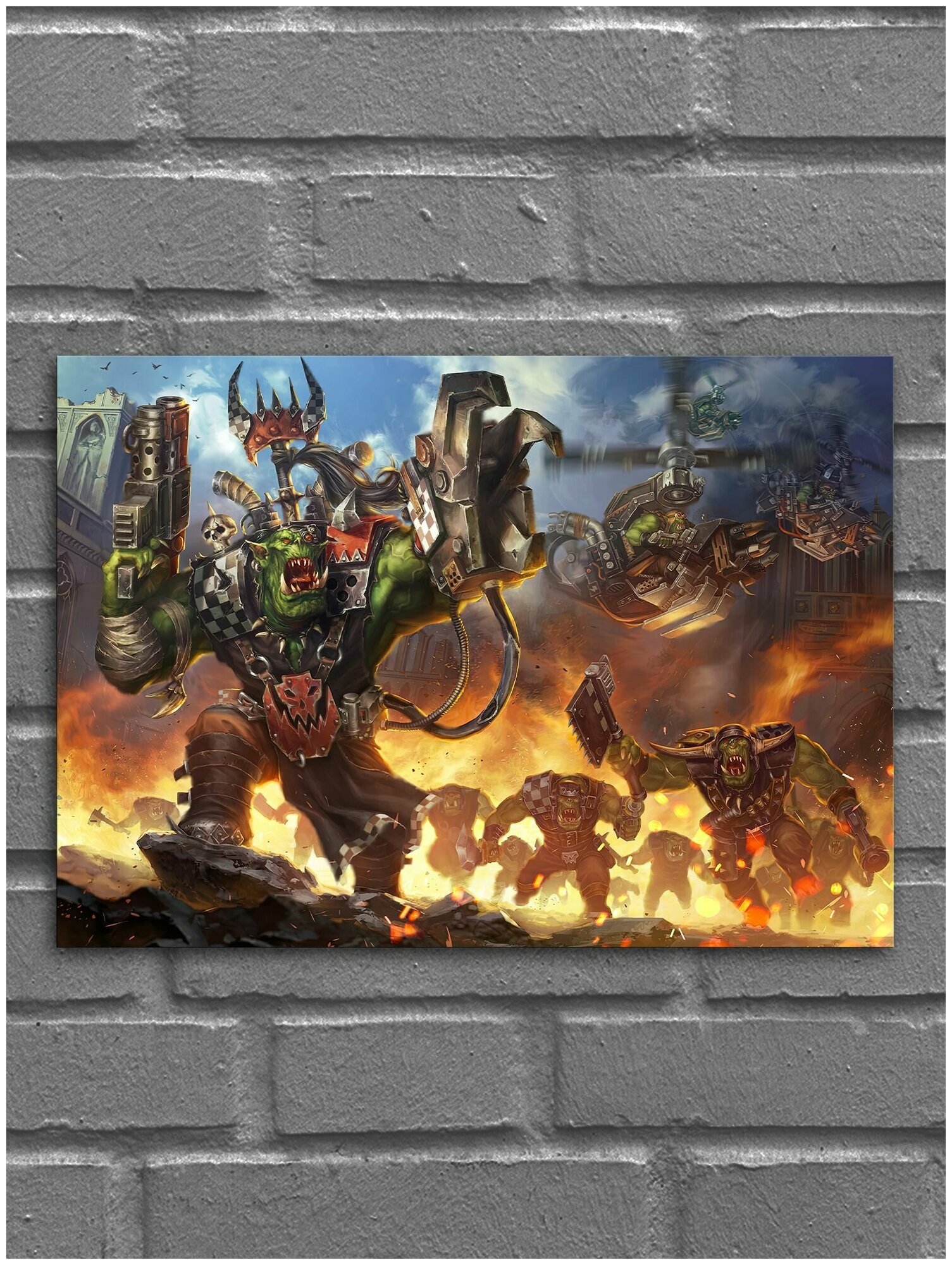 Постер Вархаммер 40к: Орки (Warhammer), на А4