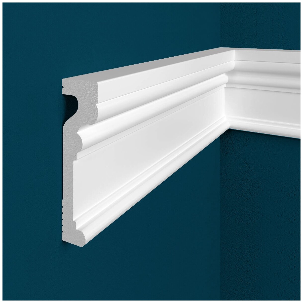 Молдинг Перфект Plus 2000x27x91 мм PP-62 ударопрочный настенный под покраску дюропоимер полистирол 1 метр