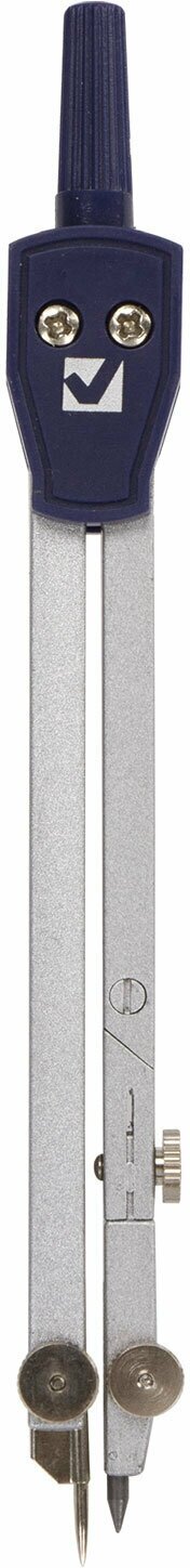 Циркуль BRAUBERG "Student Oxford", 140 мм, 1 сгибаемая ножка, подстраиваемая игла, чехол, 210316