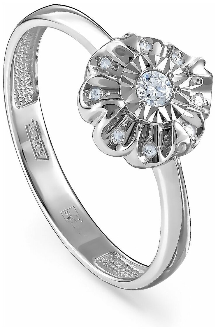 Кольцо, белое золото, 585 проба, бриллиант