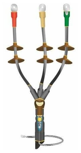 Муфта кабельная концевая наружн. уст. 10кВ 10КНТпН-3х(150-240) с болтов. наконечн. Нева-Транс Комплект 22020122