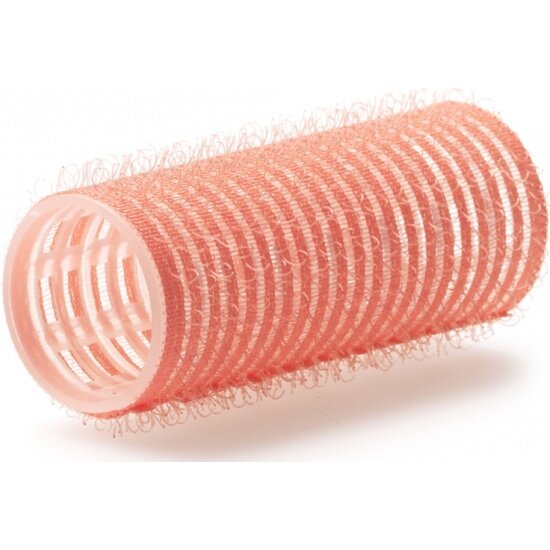 Бигуди на липучке Eurostil 24 мм розовые, 6 шт