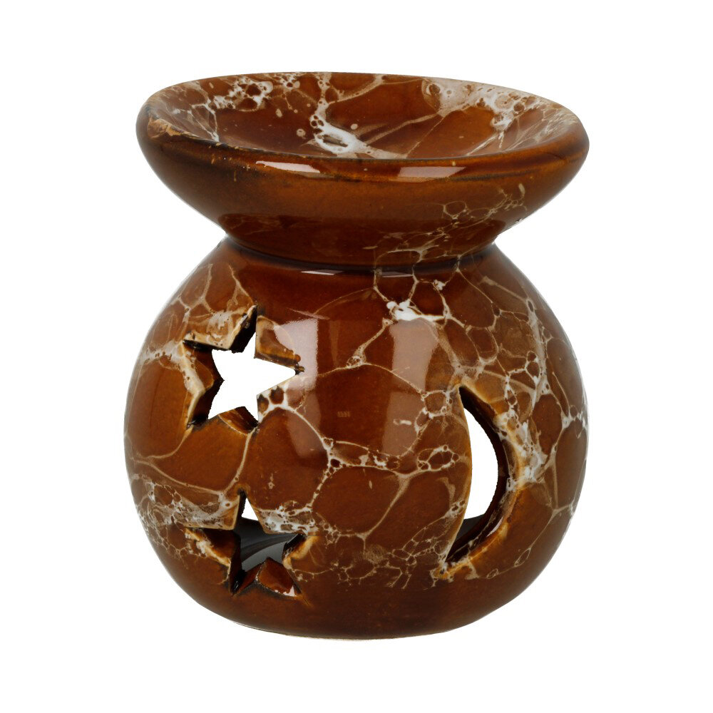 Giftman ароматическая лампа Мраморное небо 8 см кофейного цвета для дома и офиса