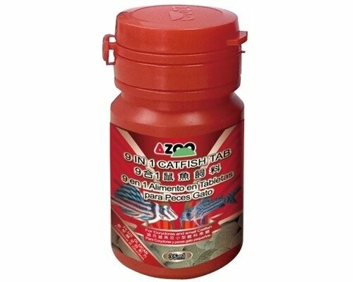 Корм AZOO 9 in 1 Catfish Tab в таблетках для сомов, 35 мл.