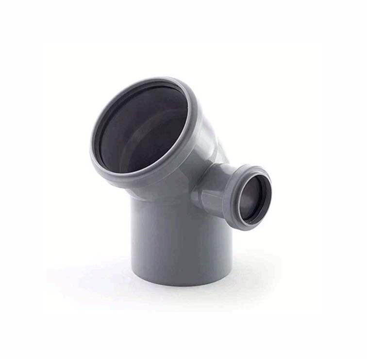 Отвод канализационный МультиМирПласт 110x45°, с выходом 50 правый