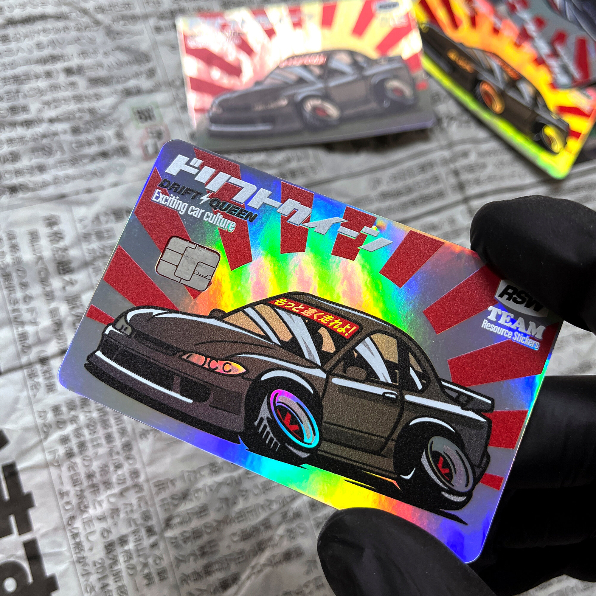 Наклейка на карту Nissan Silvia S15 sun голография