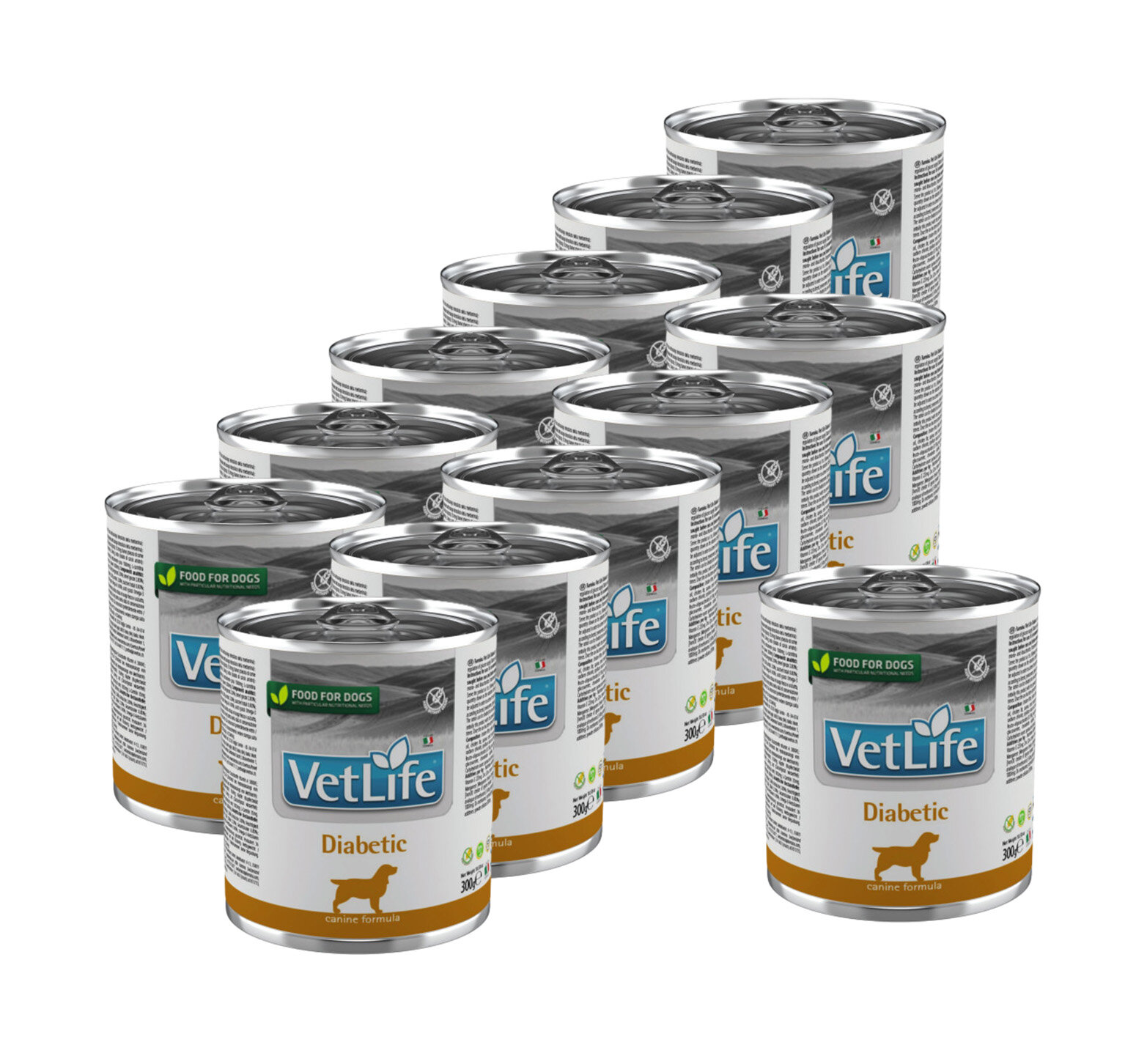 Паштет Vet Life Dog Diabetic / для собак при диабете, 300 г 12 шт.