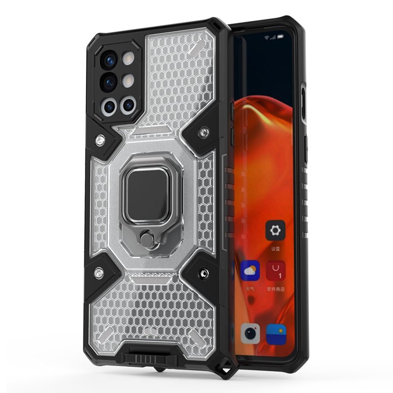 Чехол-накладка MyPads для OnePlus 9R из тончайшего и прочного пластика с силиконовым бампером тематика Соты белый