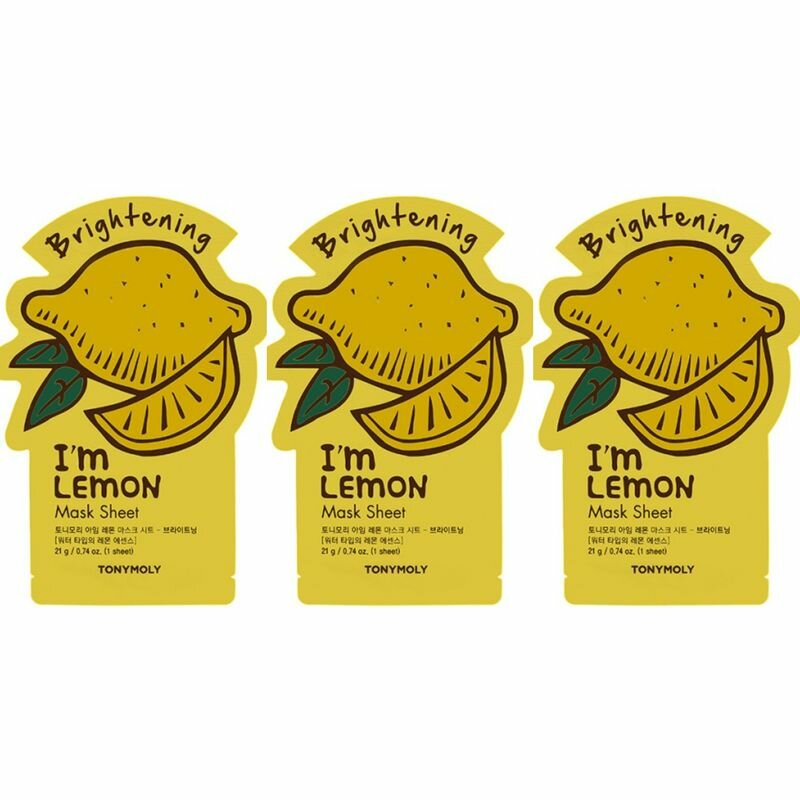 Tonymoly Маска Тканевая с экстрактом лимона, 21г, 3 шт