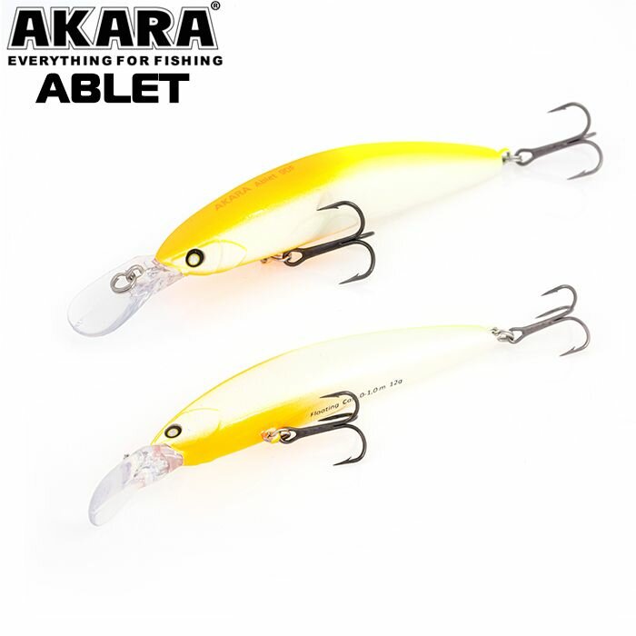 Рыболовная приманка Воблер Akara Ablet 90F 90мм. 12г. №A166