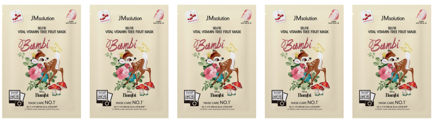 Маска тканевая JMSolution с экстрактом облепихи, Disney Collection SELFIE VITAL Vitamin Tree Fruit Mask, 30 мл, 5 шт