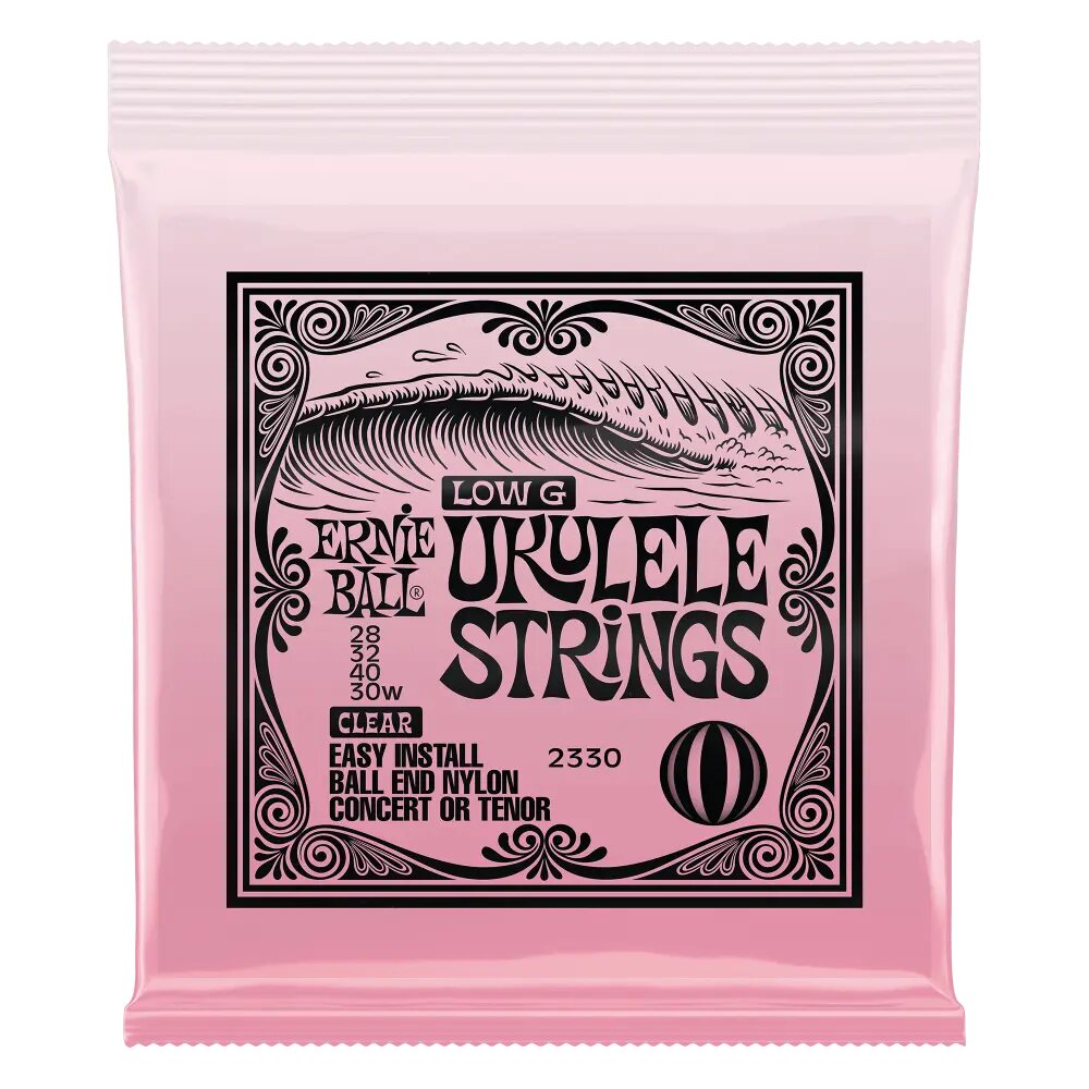 Струны для укулеле ERNIE BALL 2330 Ball end Clear Nylon Wound G
