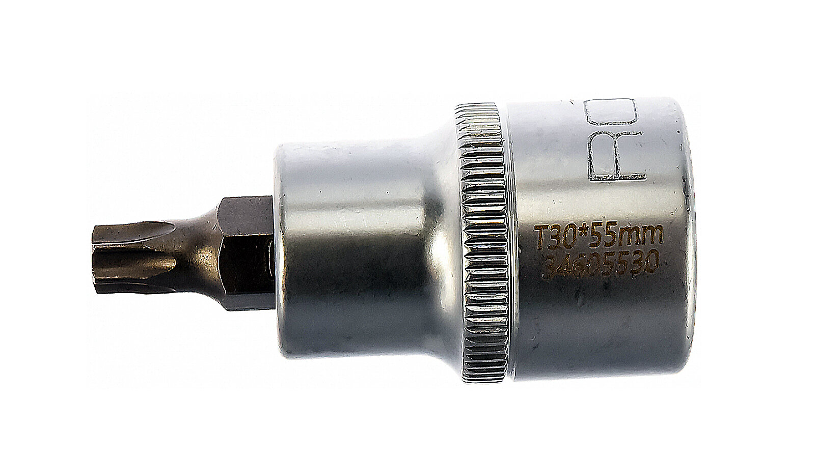 Головка торцевая ROCKFORCE, TORX T30, 1/2", хромованадиевая легированная сталь, длина 55мм