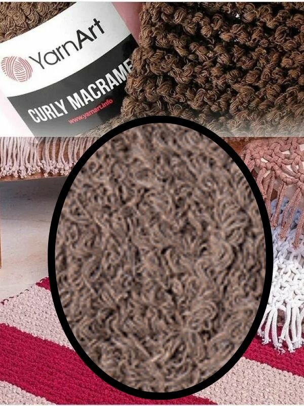 768 Пряжа YarnArt "Macrame Curly" (2шт*500гр.)