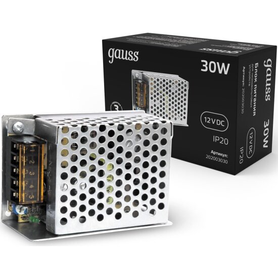 Блок питания для светодиодной ленты Gauss LED STRIP PS 30W 12V