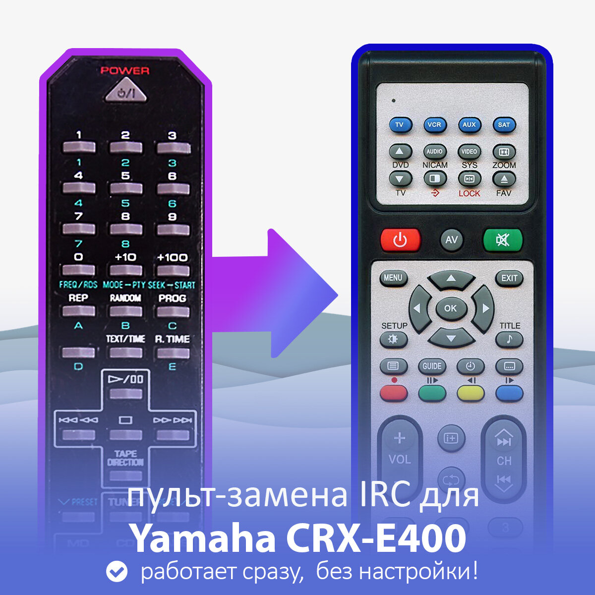 Пульт-замена для YAMAHA CRX-E400